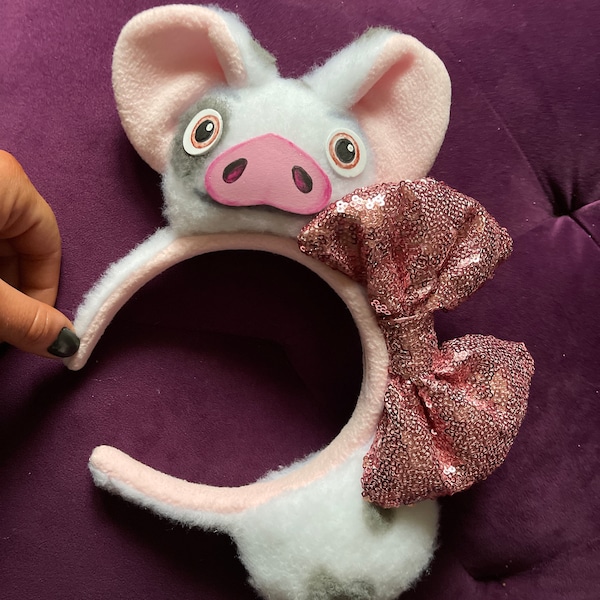 Pua Inspired Magical Ears With Pink Sequin Bow. - Etsy