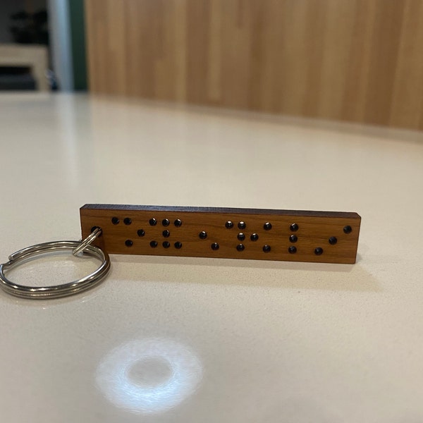 Custom Braille Keychain Secret Message Gift Personalized Braille ...