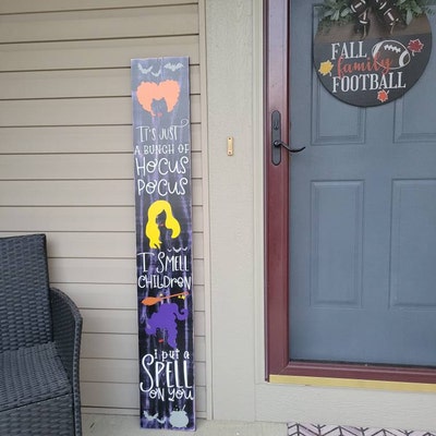 Hocus Pocus Front Porch Welcome Sign I Put a Spell on You I Smell ...
