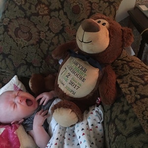 Personalized Baby Gift, baby Cubbies Cubbyford the Bear, Birth ...