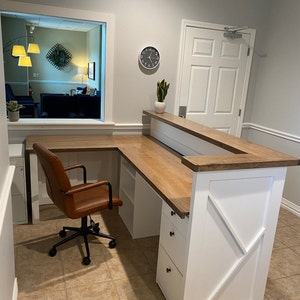 Rustic Reclaimed Retail Counter Reception Desk Office Desk - Etsy
