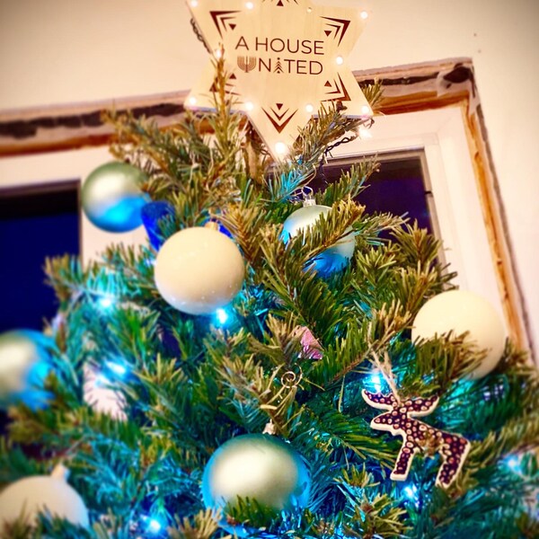 Star of David Tree Topper A House United™ Jewish Christmas Chanukah ...