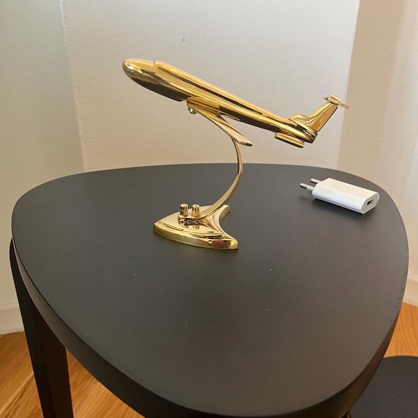 Brass Airplane Model on Stand: Vintage Aviation Sculpture - Etsy