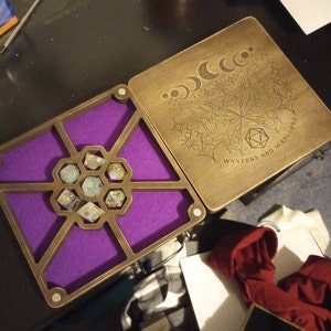 Personalized Dice Box Dice Holder 7 Set Wyvern Dice Vault - Etsy