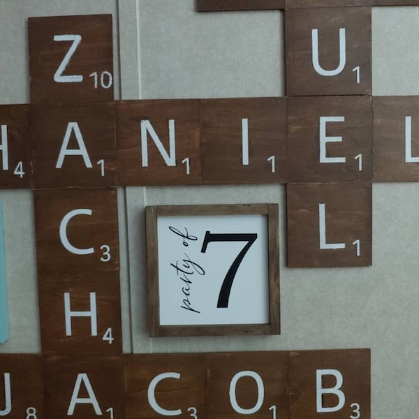 Party of Number Sign / Farmhouse Wood Sign - Etsy