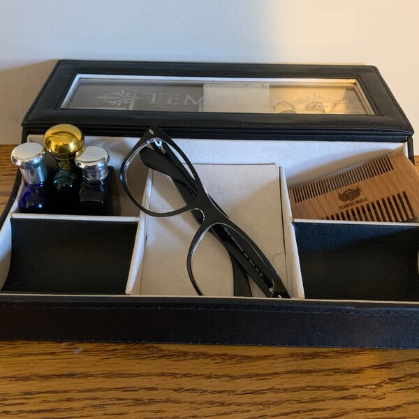 Personalized Valet Box, Monogrammed Valet Tray, Mens Catchall, Dresser ...