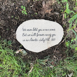 Personalized Custom Message Flat Garden Stone, Custom Garden Decor ...