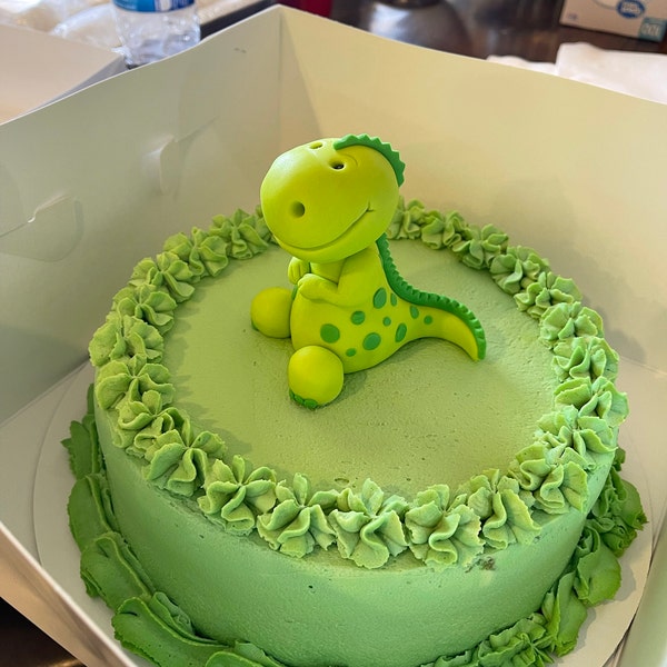 Fondant Dinosaur Cake Topper With Spikes and Spots 1st Birthday Baby ...