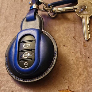 2023 2024 Mini Cooper S JCW Key Fob Cover, Leather Key Case for Keyless ...