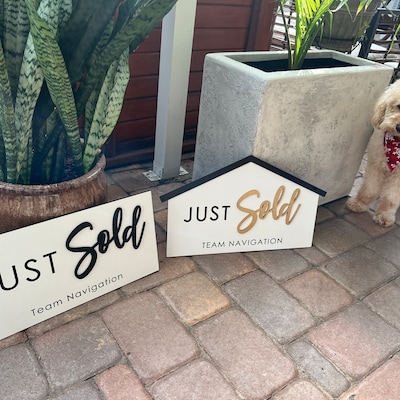 Personalized Just Sold Sign, Realtor Sign, Real Estate Agent Sign ...