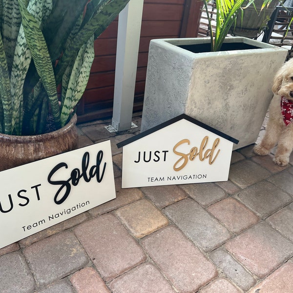 Personalized Just Sold Sign, Realtor Sign, Real Estate Agent Sign ...
