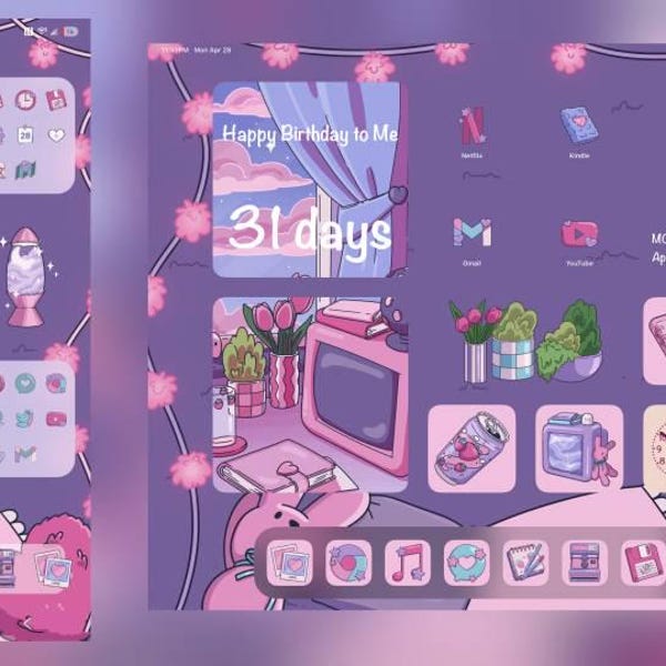 Y2K Aesthetic Icon Pack for Ios, Android & Tablet Wallpapers Widgets ...