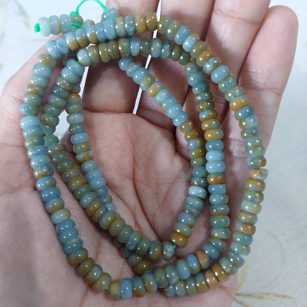 Dainty Grade A Burmese Icy Jadeite Jade Beaded Bracelet, Grade A Burma ...