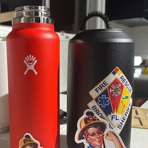 Fuzzy Alien Firefighter Sticker - Etsy