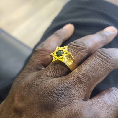 Real Men's Women's King Star David 14k Gold Layered Ring 6 to 13 Size ...