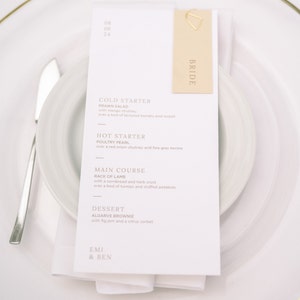 Menu Name Tag Wedding Name Card With Gold Teardrop Clip Place Name Card ...