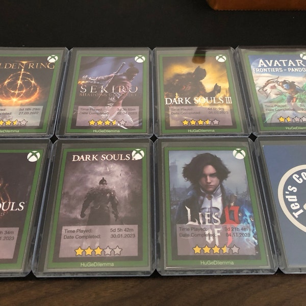 10 Personalised Platinum Trophy Cards - Etsy UK