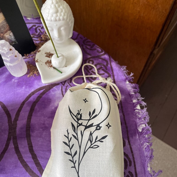 Crystal Bag | Tarot Bag | Oracle | Canvas | Herb | Runes | Pendulum ...