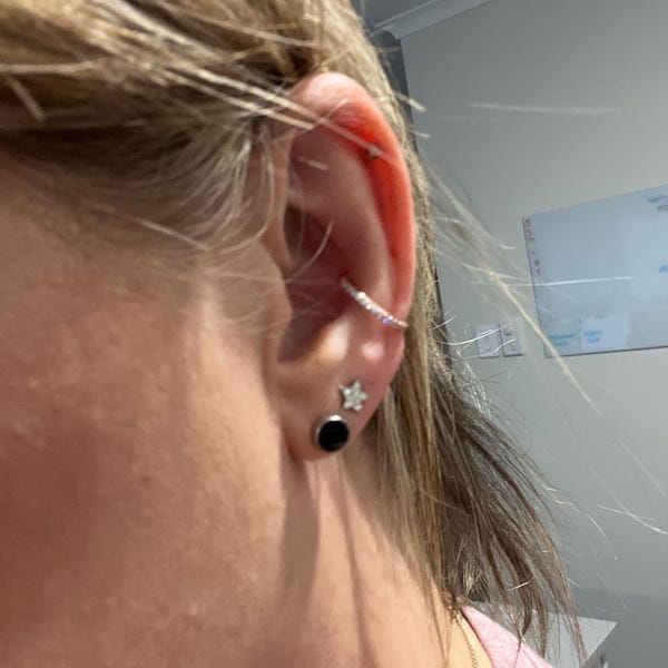 16G/18G/20G Paved Cartilage Conch Clicker Hoops • CZ Hinged Clicker ...