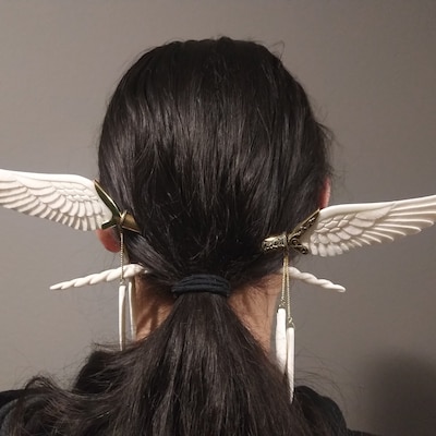 Angels Wing Hair Stick, Unicorn Pegasus Hair Stick, Hand Carved Bone ...