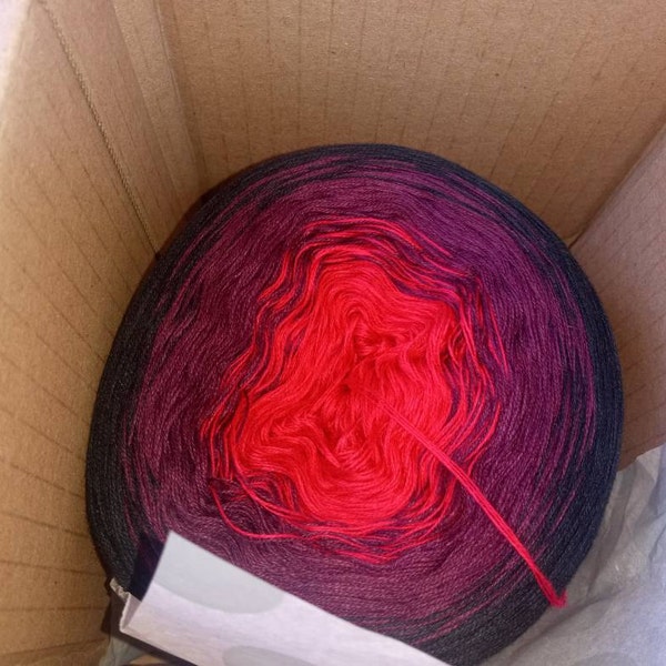Ring of Fire - Fire Yarn - Lava Yarn - Black and Red Yarn - Plied Yarn ...