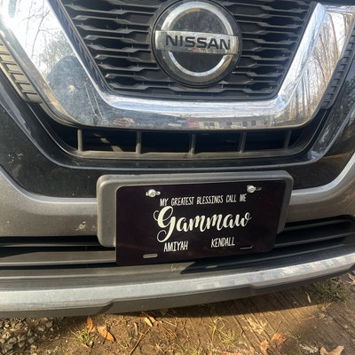 Grandma Personalized License Plate, Name Car Tag, Vehicle Tag, Custom ...