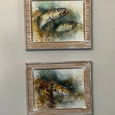 Snook Art Print Day Gift for Snook Fisherman. A Florida Snook Stalks a ...