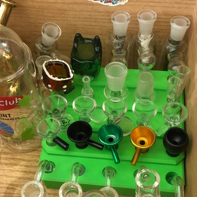 3D Printed Bowl Display Stand With Downstem Holders and Storage Tray - Etsy