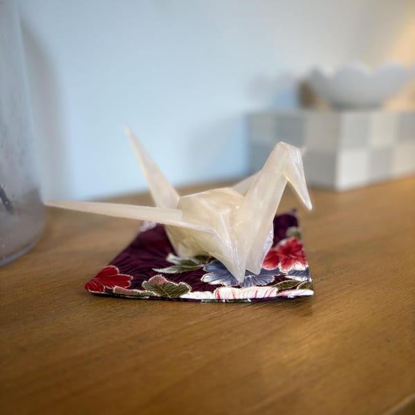 Japanese Origami Crane | Handmade Resin Origami Statue | Blossom - Etsy