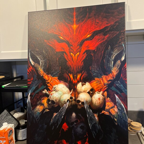 The Elder Scrolls V Skyrim Poster, Dragonborn Wall Art, Premium Canvas ...