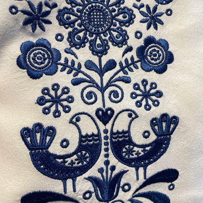 Hungarian Embroidery Kalocsai in a Heart Shape Kalocsai Minta Szív ...