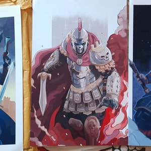 Aramusha Samurai Illustration Art Print Poster | Etsy