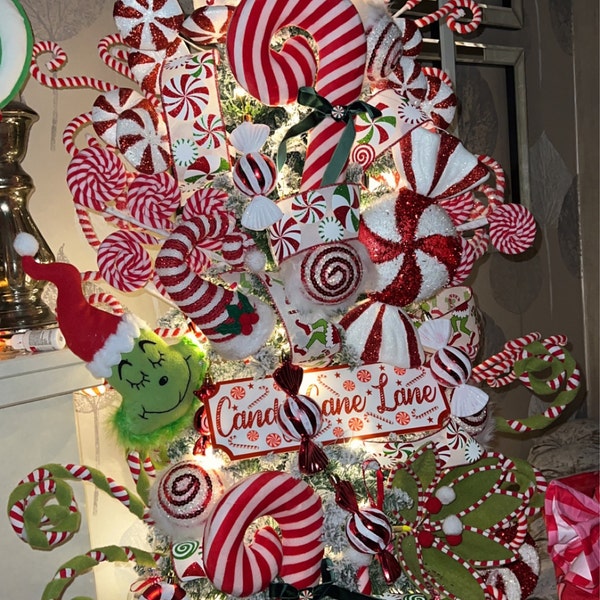 Candy Cane Lane Sign, Christmas Signs, Candy Cane Sign, Christmas Front ...