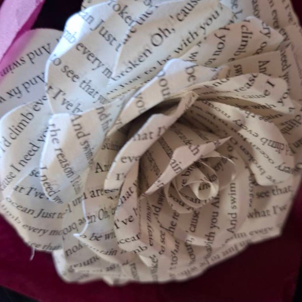 Pink Book Page Roses Bouquet Classic Literature Wedding Gift Reader - Etsy