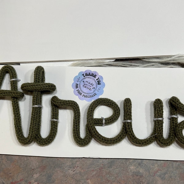 Custom Multi Colored Knitted Names Customized Baby Name for Nursery ...