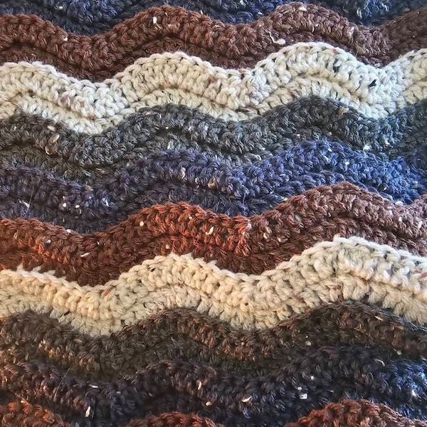 Chunky Rainbow Ripple Crochet Baby Blanket Pattern (PDF Pattern) - Etsy