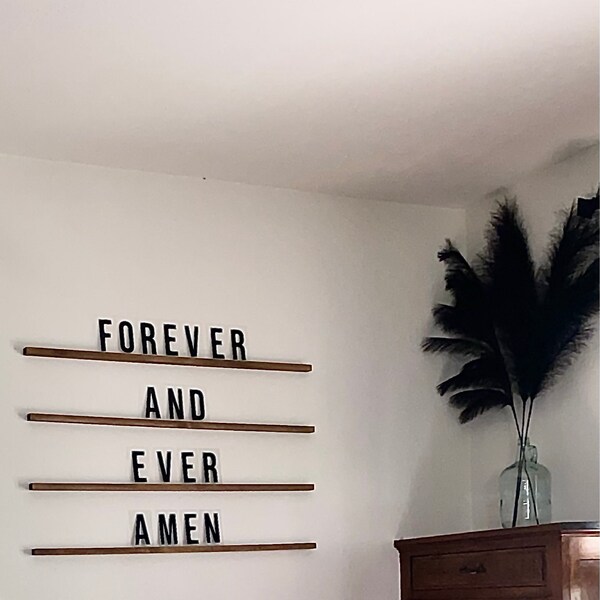 Letter Ledges With Letter Pack | 24 " Wooden Letter Shelves | Acrylic ...