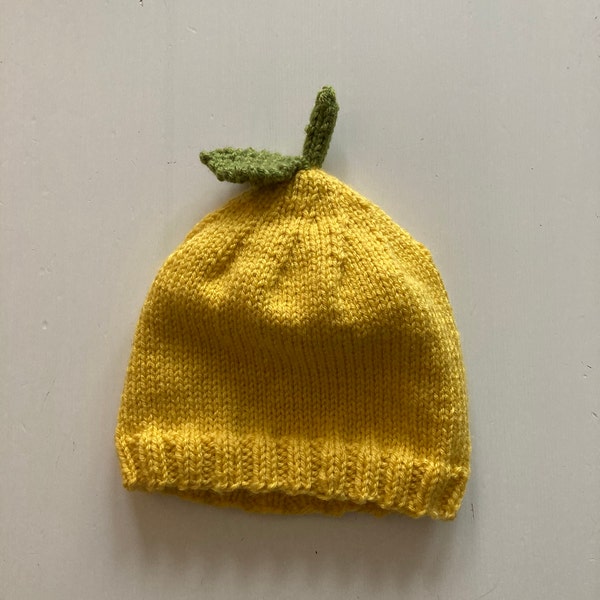 Lemon Hat KNITTING PATTERN / Knit Lemon Hat Pattern / Lemon Hat Pattern ...