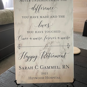 Forever A Nurse Retirement Tile Plaque Gift for RN, Cna, Lpn, Aprn ...