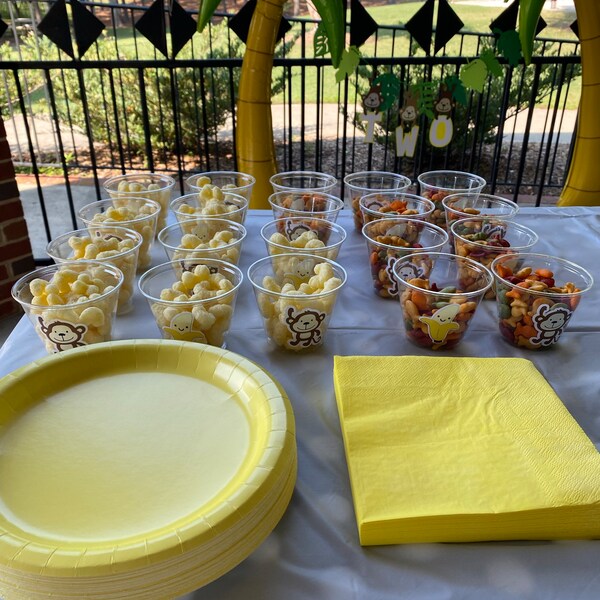 MONKEY PARTY CUPS - Monkey Birthday Cups, Monkey Party Cups Monkey Baby ...