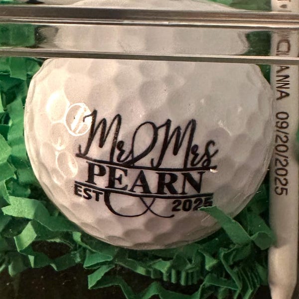 Personalized Wedding Golf Balls, Mr and Mrs Golf Balls, Bride and Groom ...