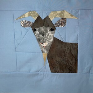 Goat 12 Inch Quilt Block Foundation Paper Pieced Pattern With - Etsy