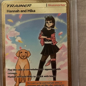 Custom Pokemon Card Personalized Pokemon Card Metal Gold - Etsy