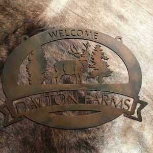 Metal BUCK SIGN Personalized Welcome Sign With Your Name or | Etsy
