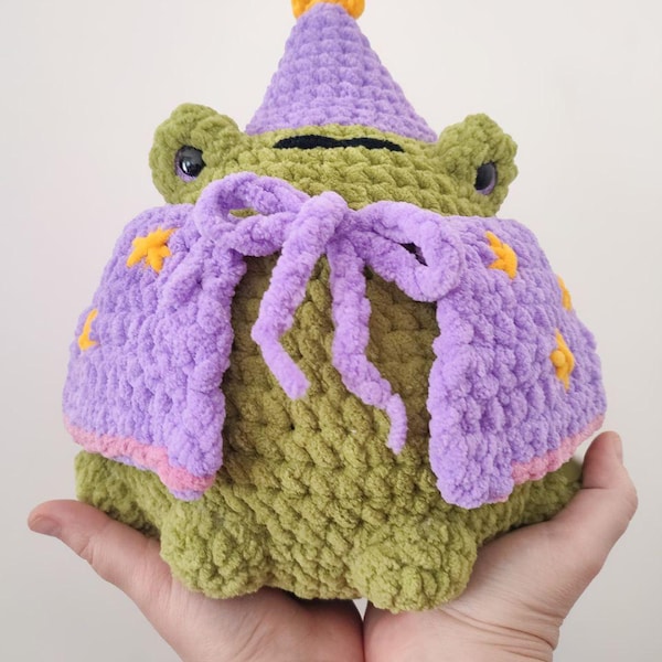 Jumbo Wizard Frog Crochet Pattern / Chunky Crochet Wizard Mage / US PDF ...