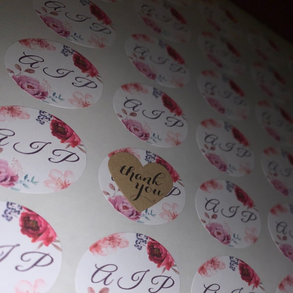 Thank You Stickers, Custom Mason Jar Labels, Watercolor Stickers ...