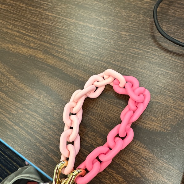 Personalized Chunky Chain Link Wristlet Keychain, Personalized Gift ...