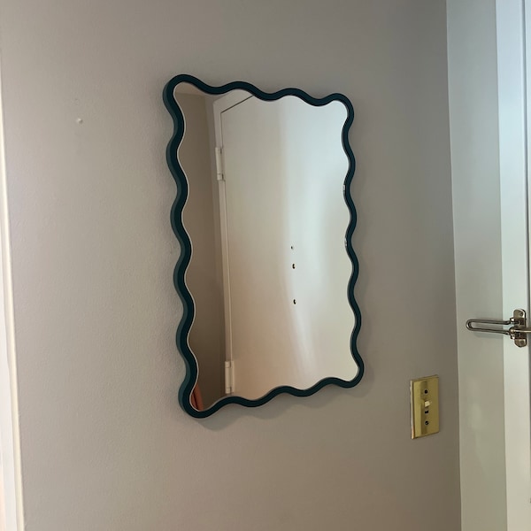 Squiggly Mirror, Wavy Mirror, Wiggle Mirror, Funky Wall Mirror ...