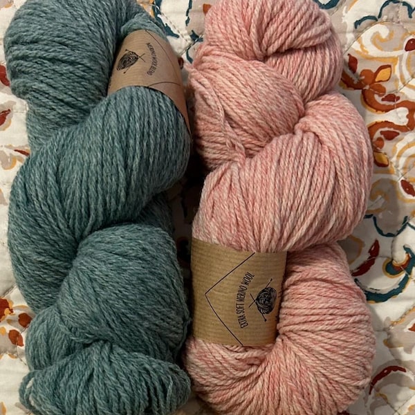 Blue New Zealand Wool Yarn 100% Wool Yarn Fingering Wool Fiber Hand ...