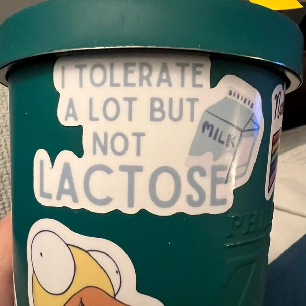 Don’t Tolerate Lactose Laptop Stickers, Funny Stickers, Sarcasm Laptop ...